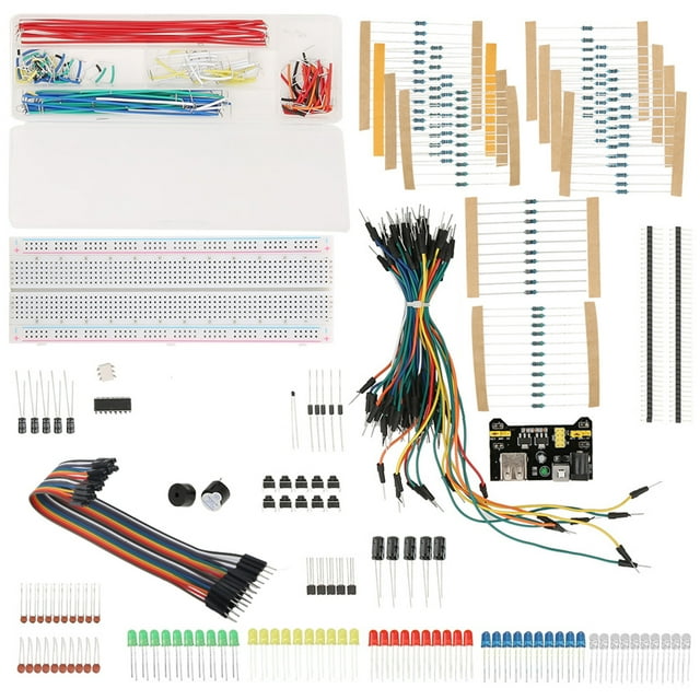 Electronics Component Starter Kit Breadboard Solderless Jumper Wires ...