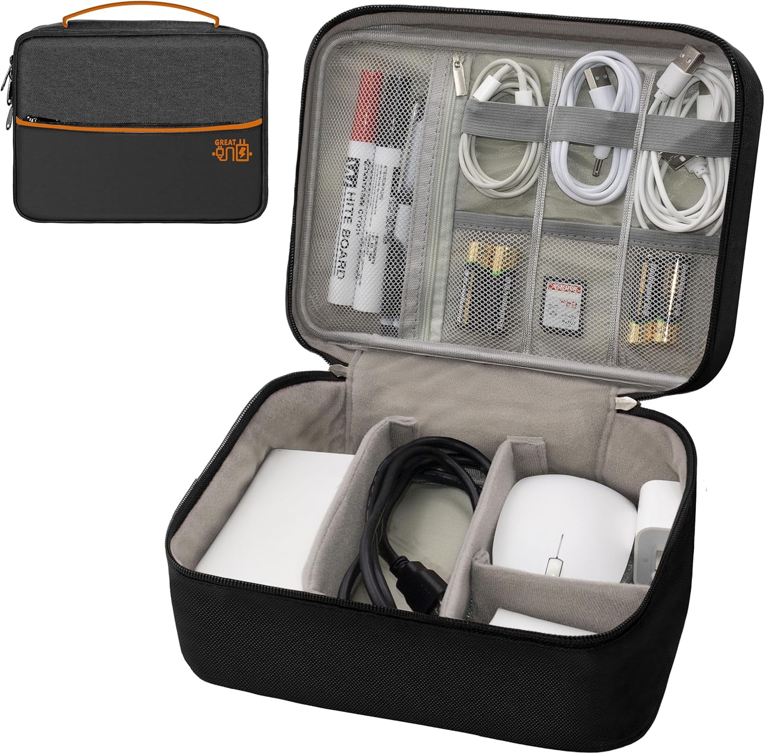 Electronics Organizer,Travel Cord Organizer Pouch, Portable Cable ...