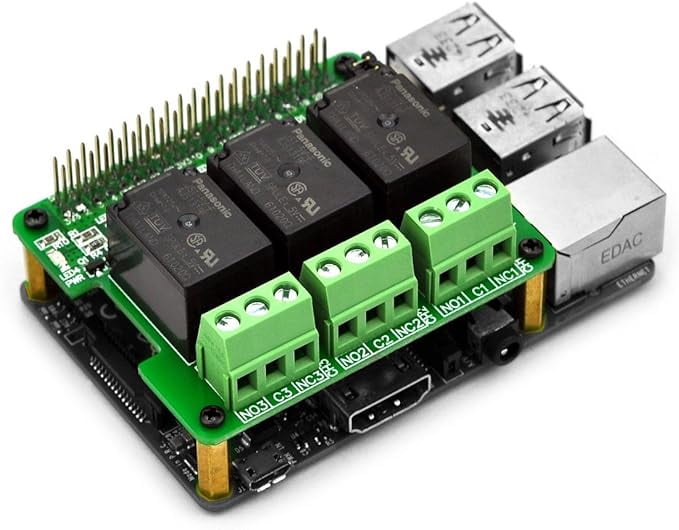 Electronics-Salon RPi Power Relay Board Expansion Module for Raspberry Pi A+ 3A+ B+ 2B 3B 3B+ 4B ...