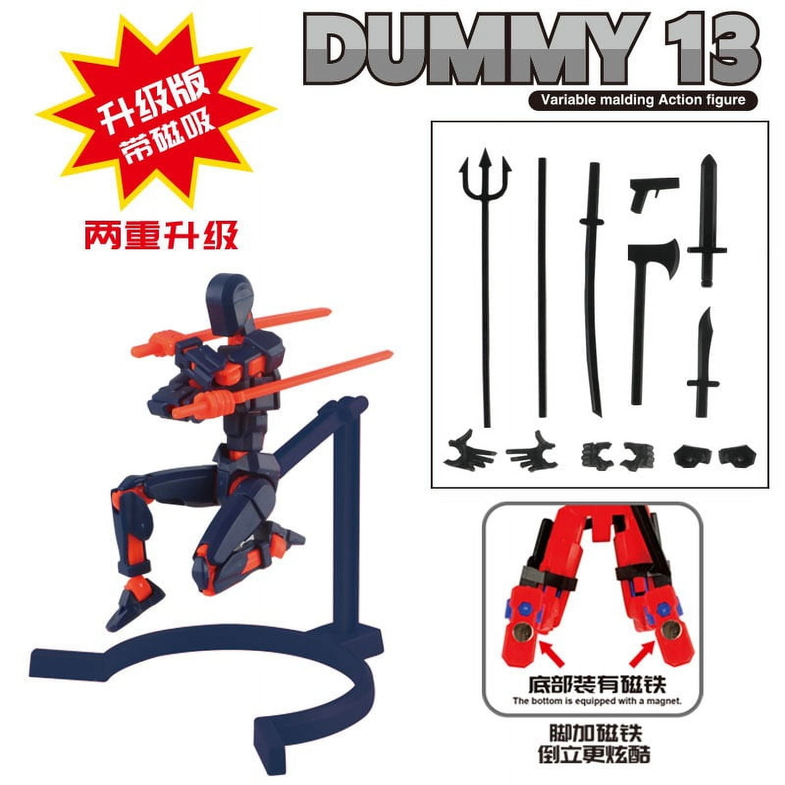 Electroplate Metallic Texture Lucky 13 Doll Figure Movable Joint Puppet ...