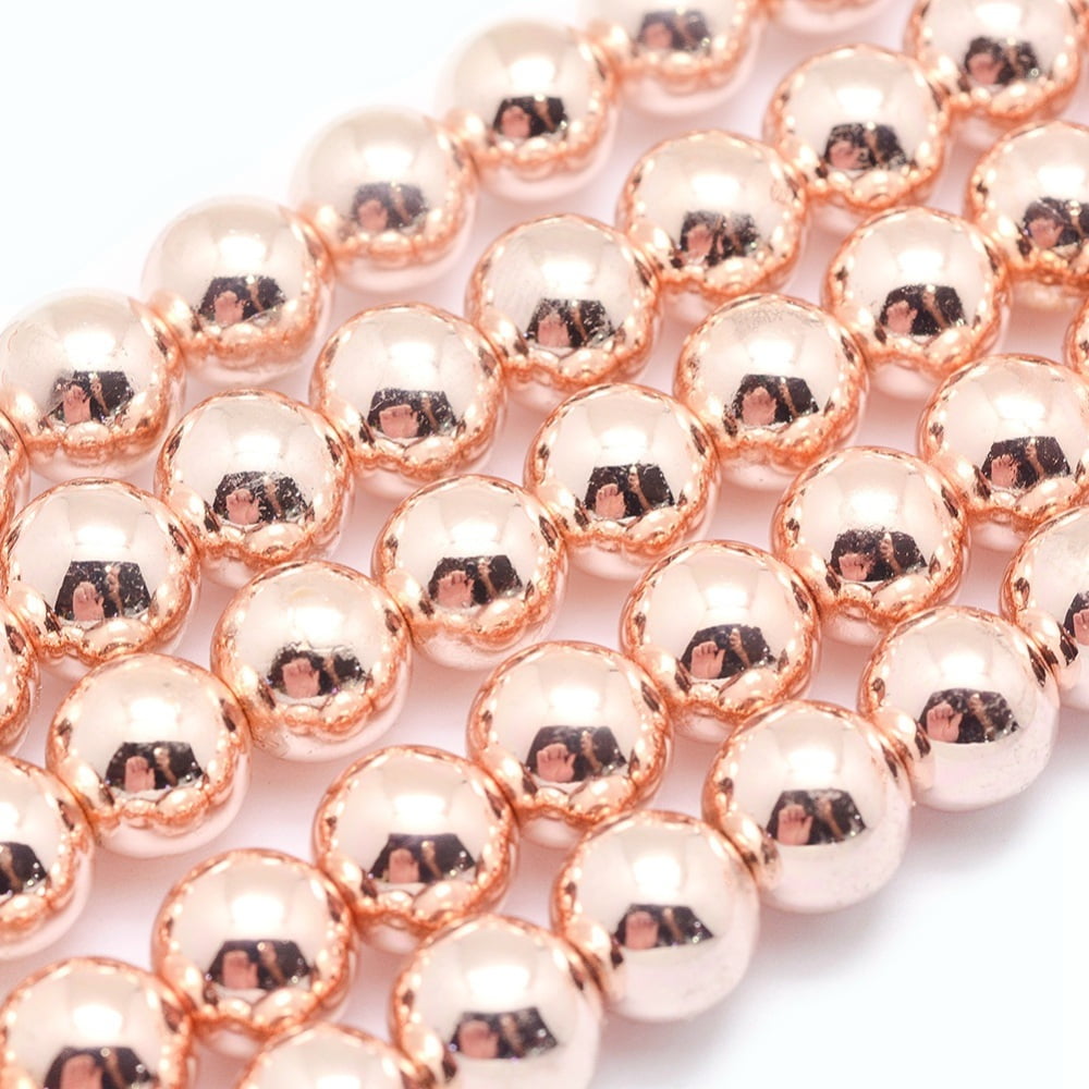 Electroplate Non-magnetic Synthetic Hematite Beads Strands Grade AAA ...