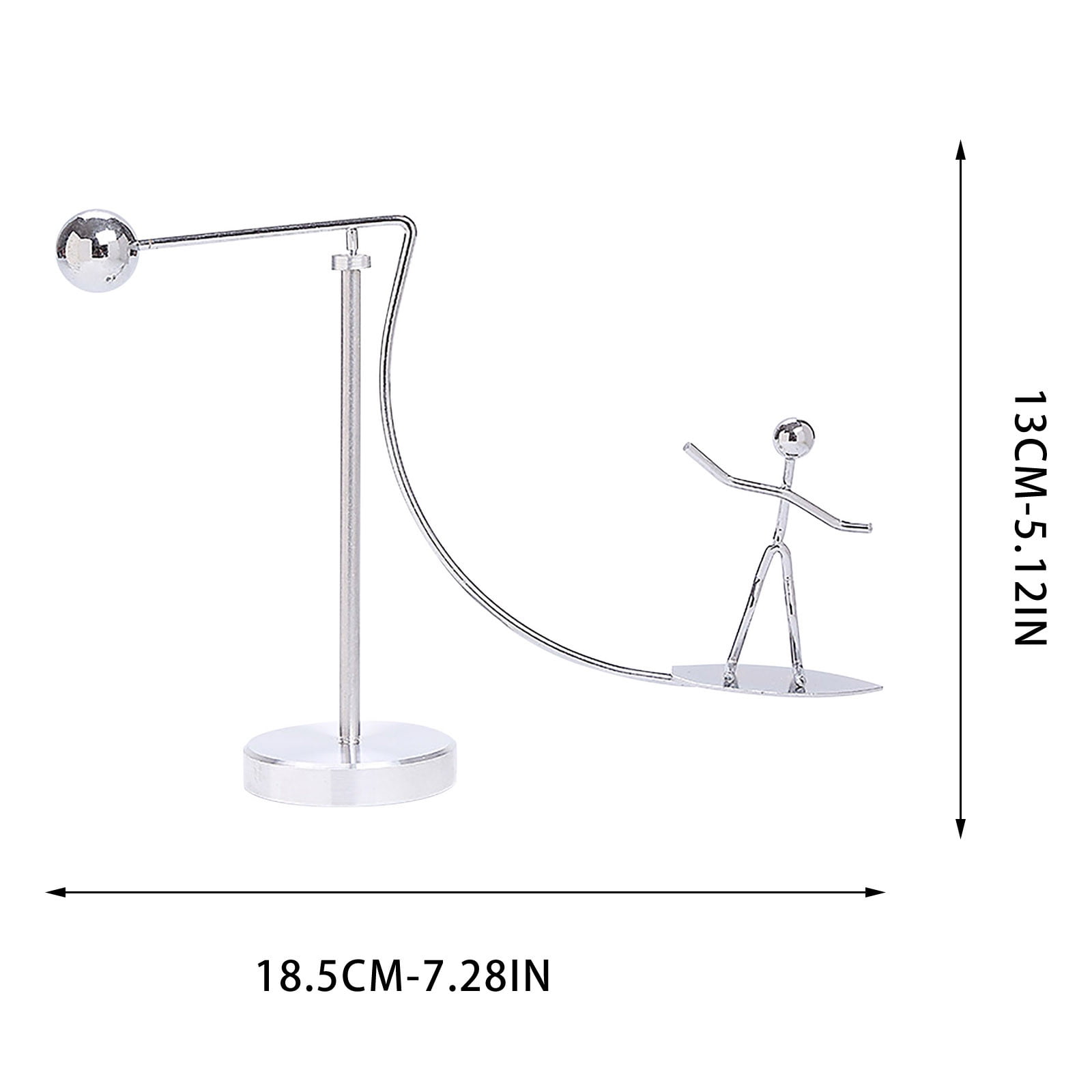 Electroplated Balancing Sculpture Decorative Iron Art Figurine Modern ...