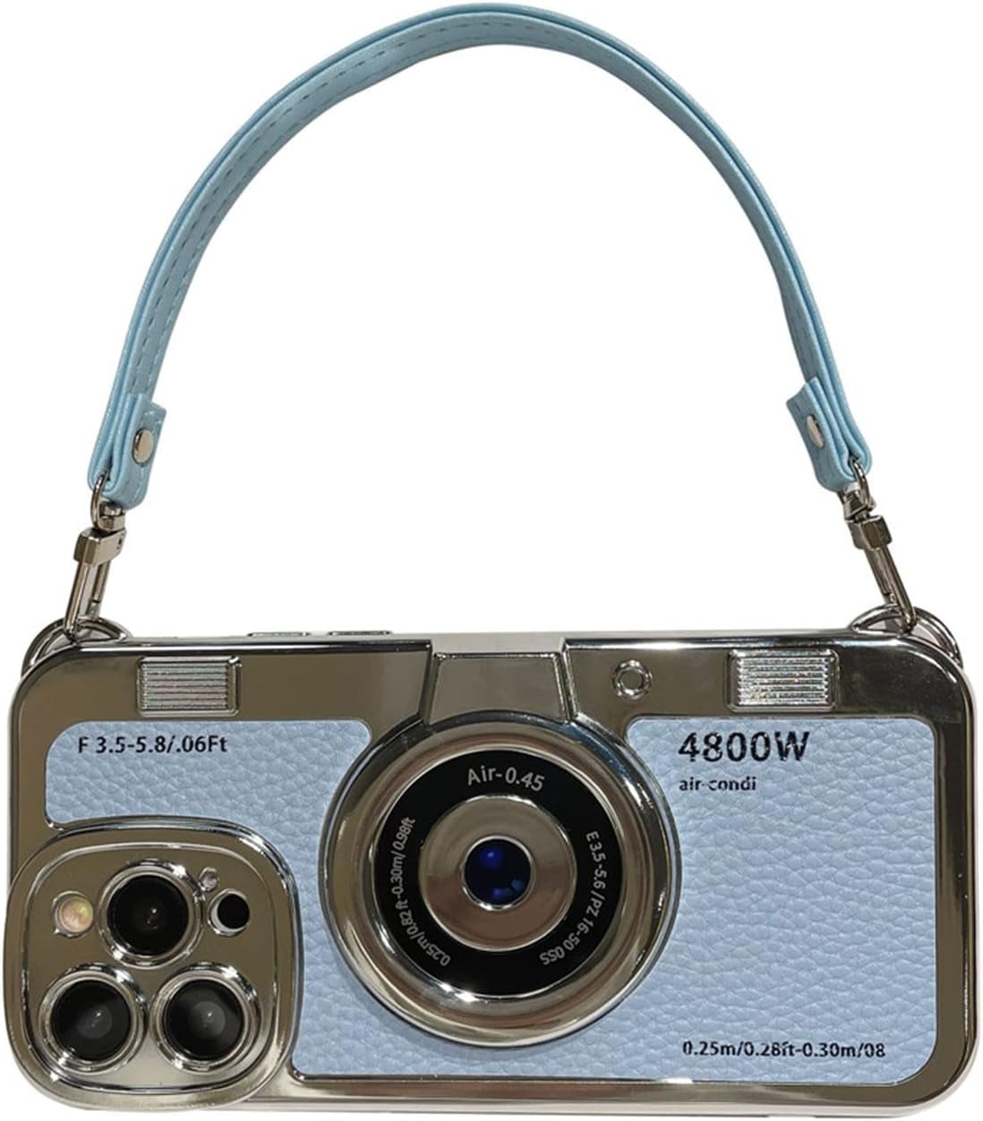 Electroplated Camera Phone Case with Hand Strap, Vintage Style Camera ...