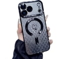 Electroplated Camera Protection Diamond Pattern Bling Glitter Magnetic ...