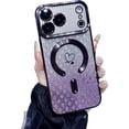 Electroplated Camera Protection Diamond Pattern Bling Glitter Magnetic ...