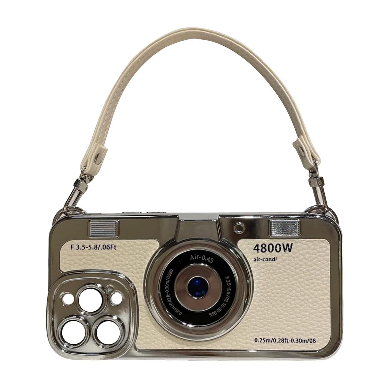 Electroplated Camera Style Phone with Detachable Hand Strap for Models ...