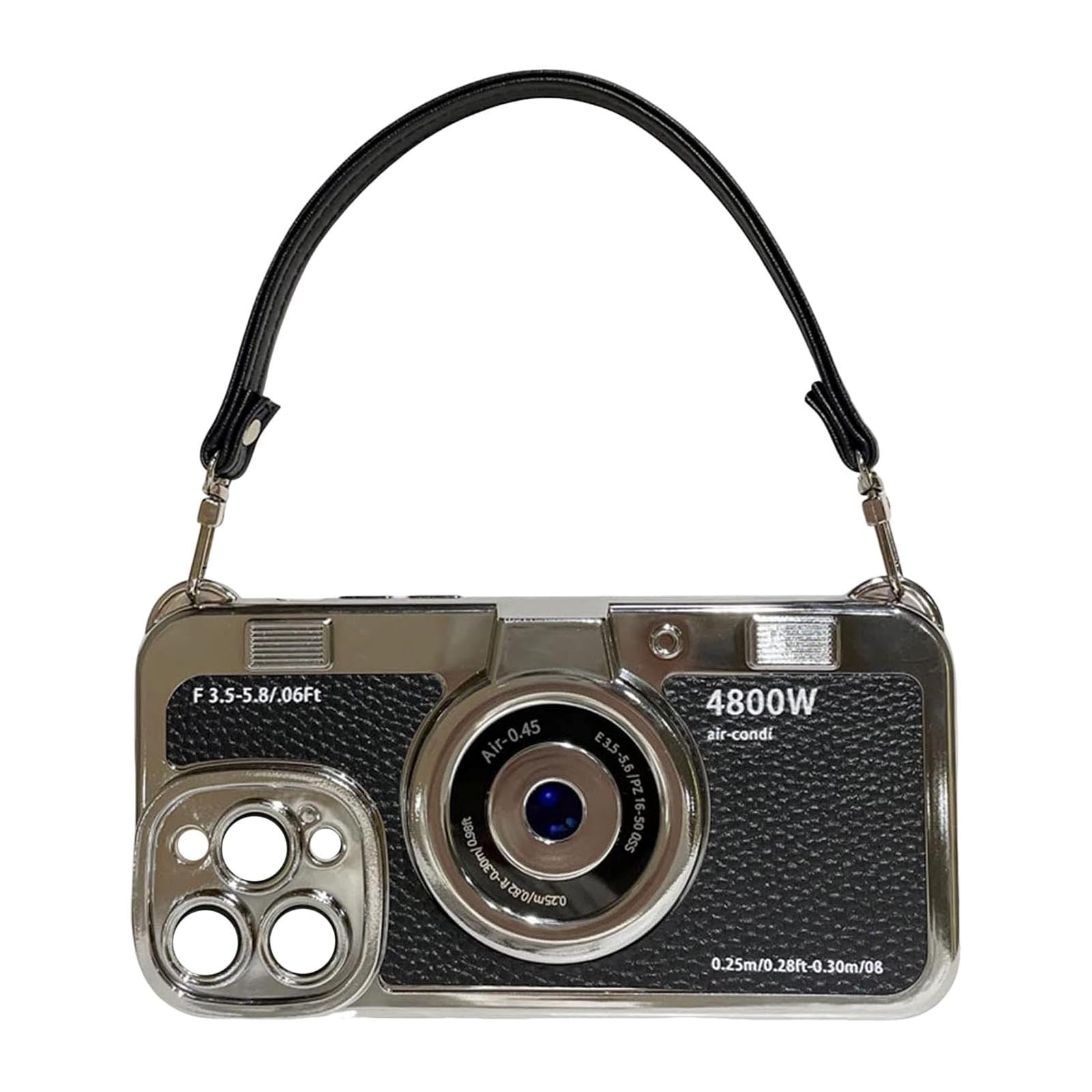 Electroplated Camera Style Protective Phone with Secure Hand Strap for ...