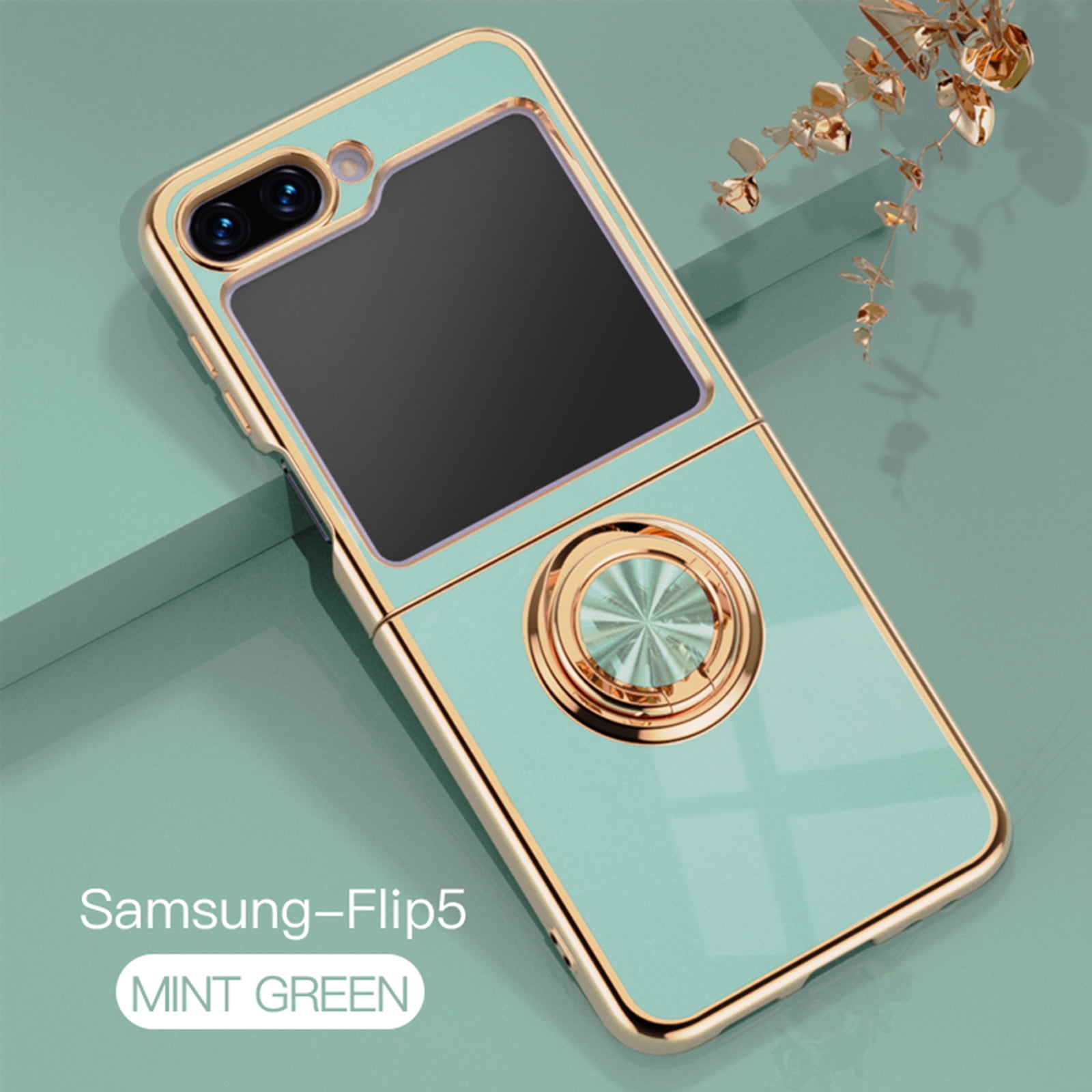 Electroplated Case for Samsung Galaxy Z Flip 6 with Rotatable Metal ...
