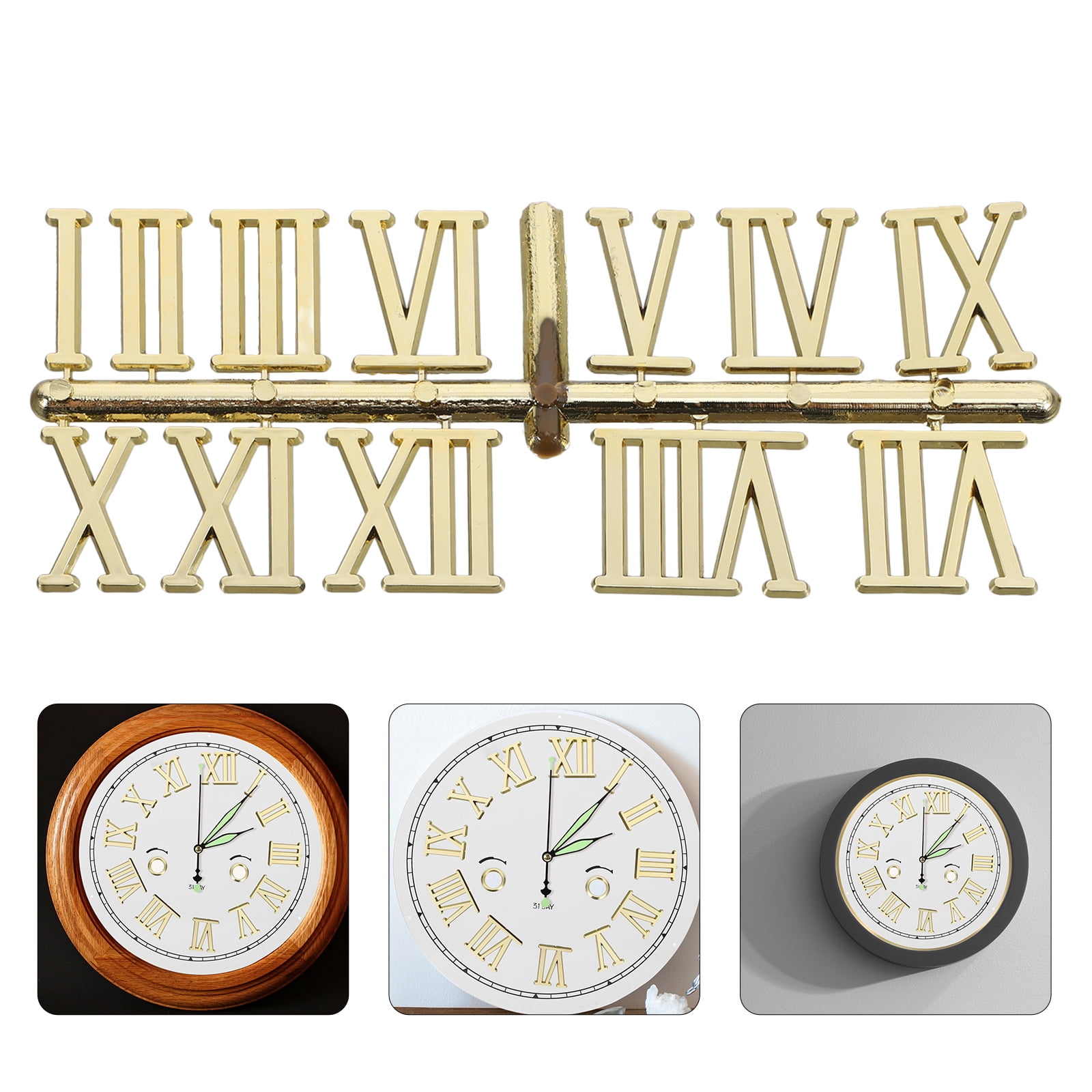 FRCOLOR 1 Set Clock Hands Golden ABS Number Clock Accessories for ...