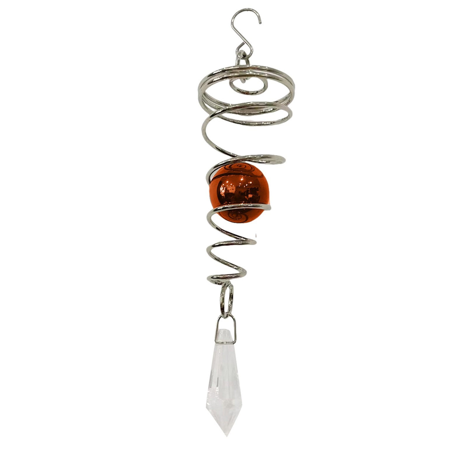 Electroplated Crystal Wind Chime Pendant - Double Spiral, Rotating, for ...