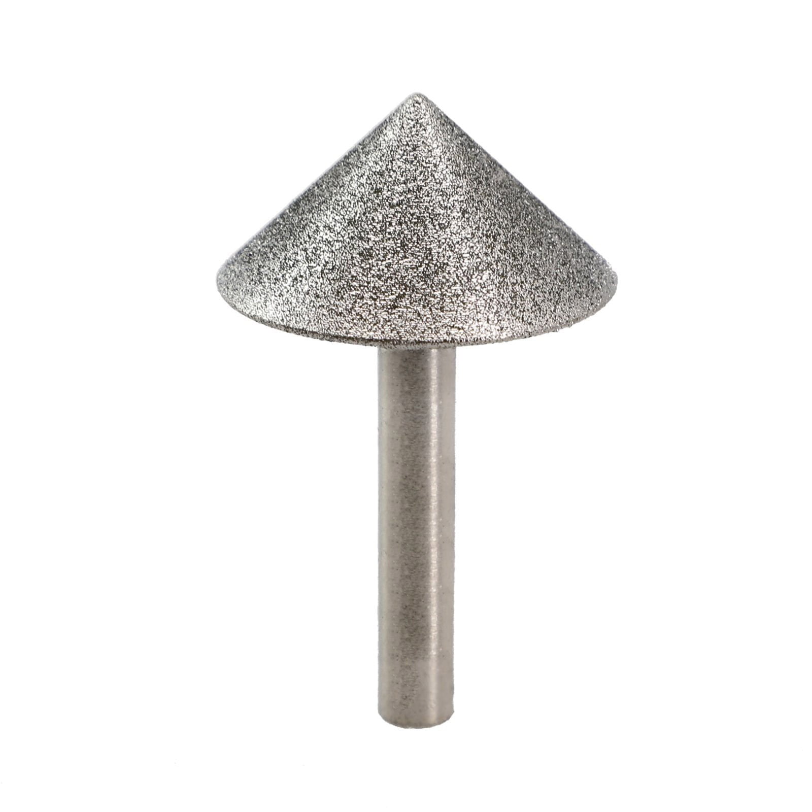 Electroplated Diamond Cone Chamfer Grinding Head Stone Glass Chamfering ...