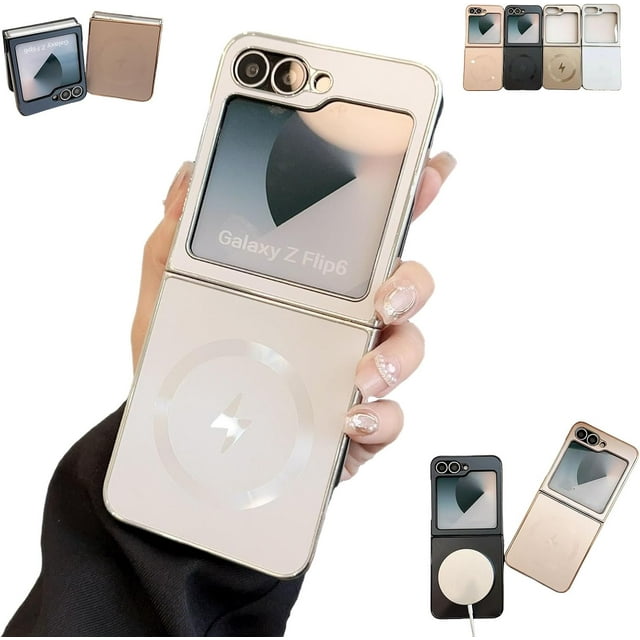 Electroplated Frosted Magnetic Case Cover for Samsung Flip Series, Slim ...