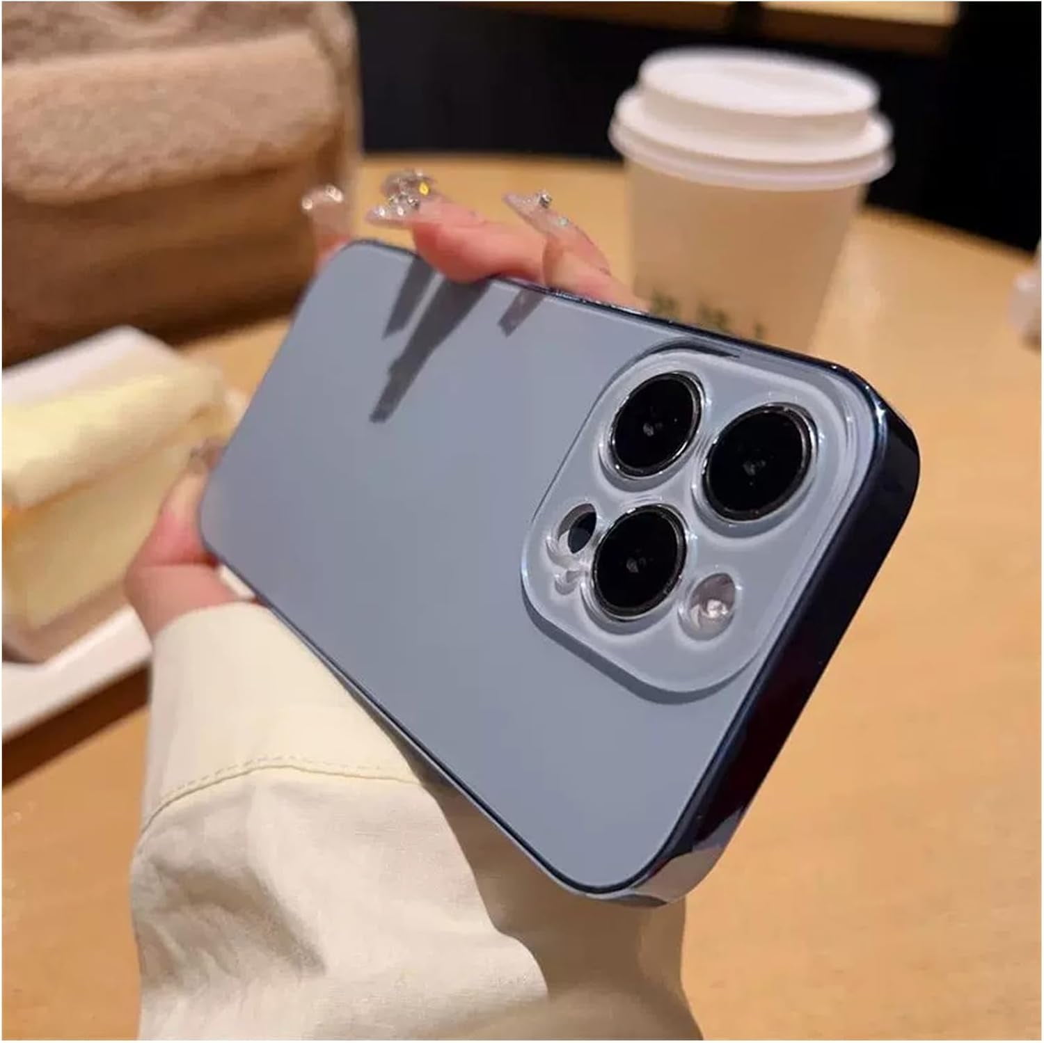 Electroplated Matte Acrylic Tempered Glass Case for iPhone, Luxury ...