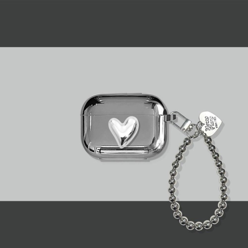 Electroplated Silver Luxury Abstract Earphone Case Headphone Box Cover ...