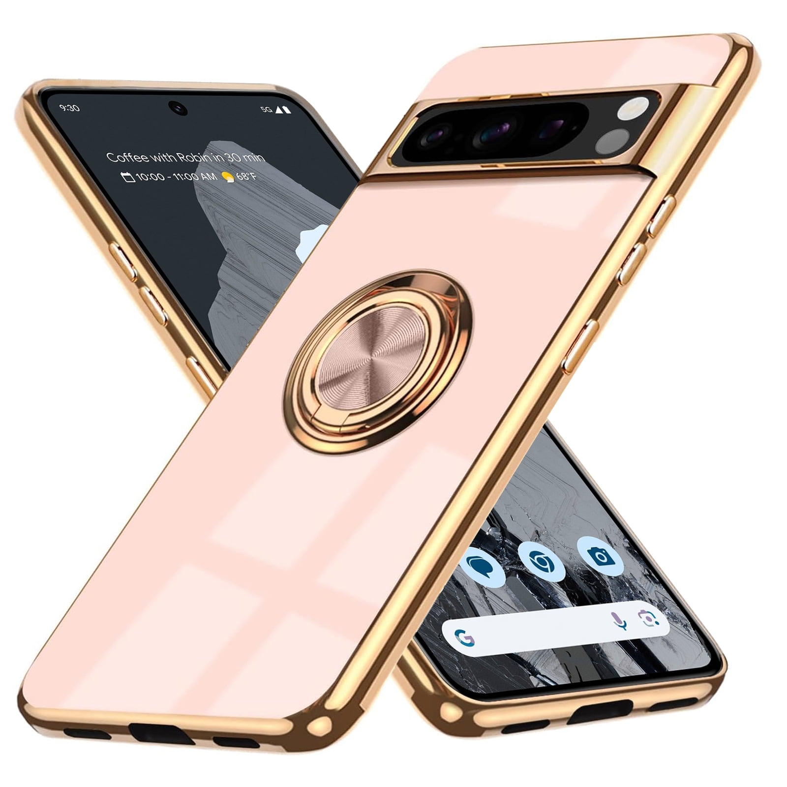 Electroplated Stand Case for Google Pixel 9 Pro XL, Slim Plating Frame ...