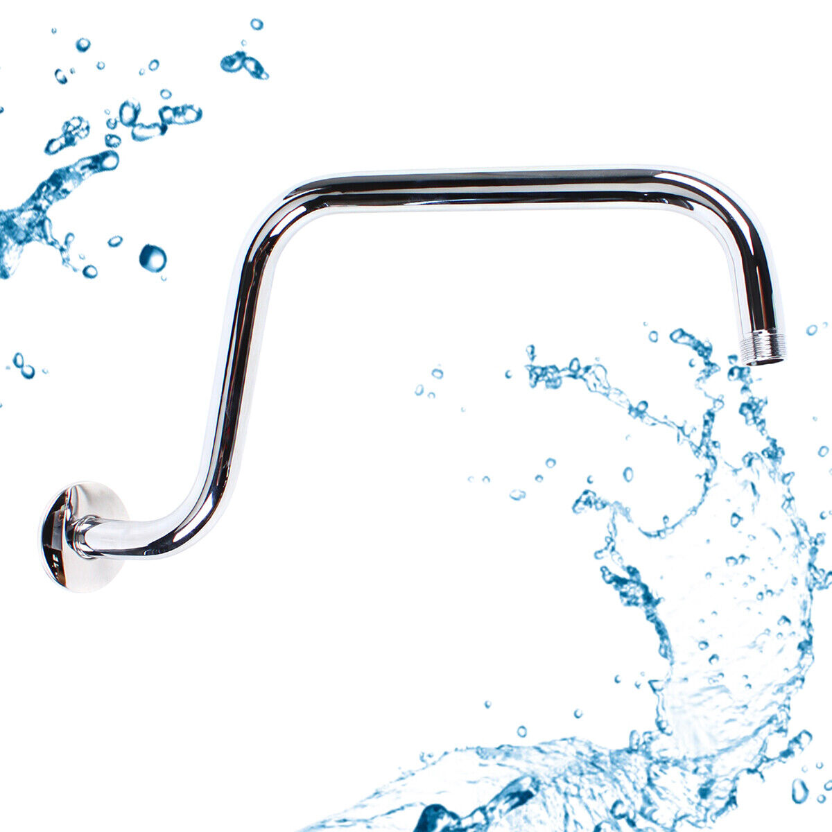 Electroplating Bathroom Wall Mounted Gooseneck Shower Arm Pipe Copper ...