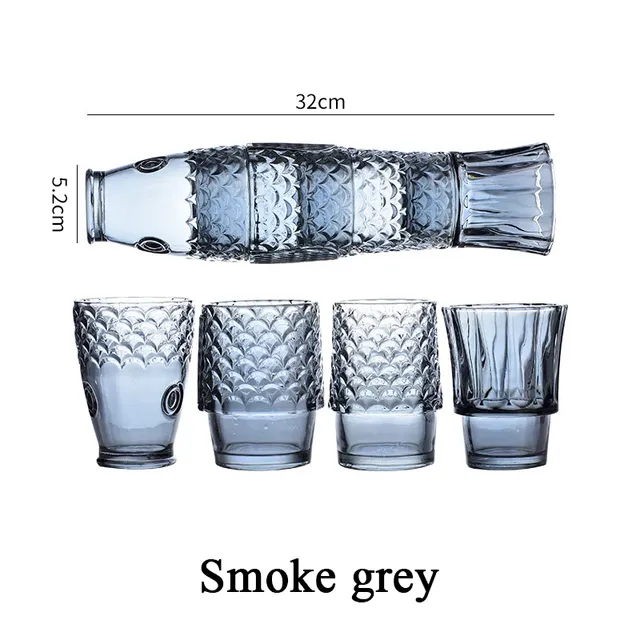 Electroplating Koi Fish Glass Cup Transparent Stackable Water Coffee ...