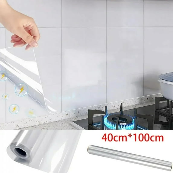 Electrostatic Film Adhesive Wall Wallpaper Kitchen Oil Pollution ...