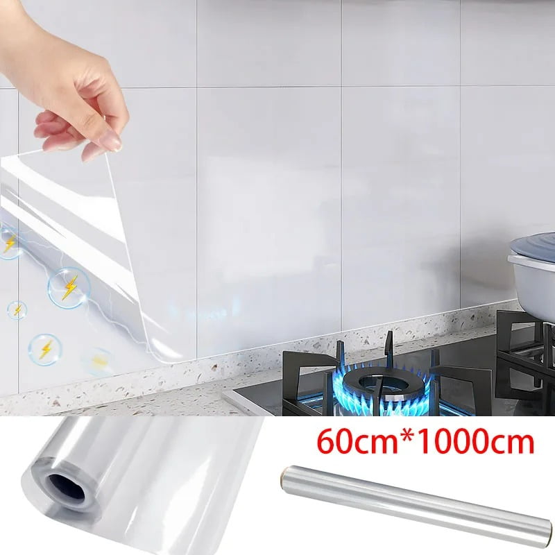 Electrostatic Film Adhesive Wall Wallpaper Kitchen Oil Pollution ...