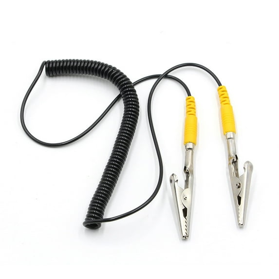 Electrostatic Grounding Cable Coiled Cord with Double Clip For ...