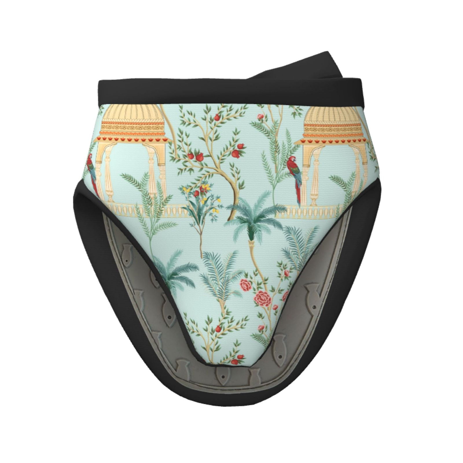 Elegan Lovely Parrot Flower Oven Mitts Heat Resistant, Soft Lining ...