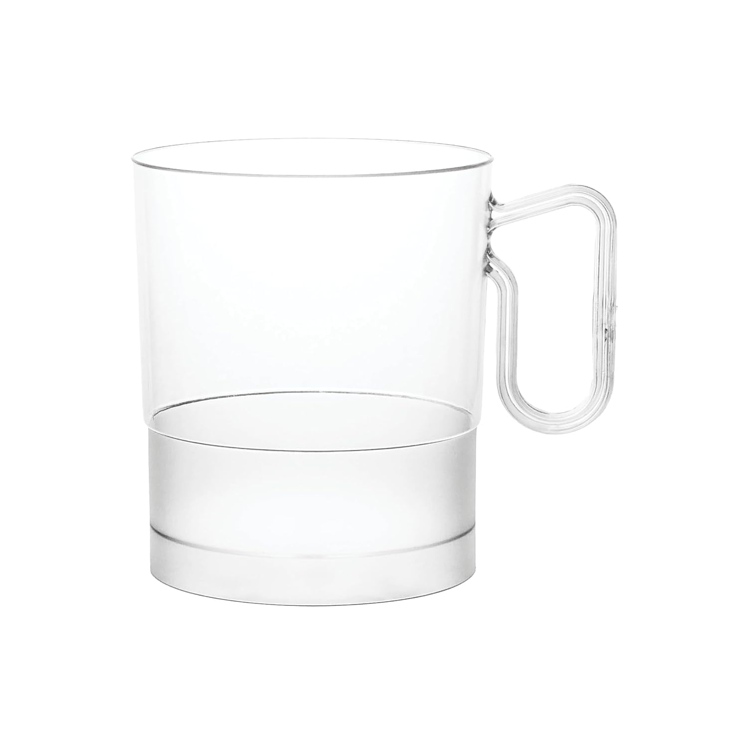 Elegance Hard Plastic Coffee Cup w/Handle, 8-Ounce Capacity, White, Tea ...