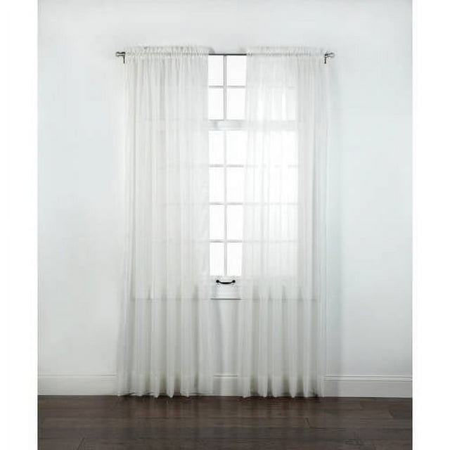 Elegance Sheer Voile Rod Pocket Window Panel - Walmart.com