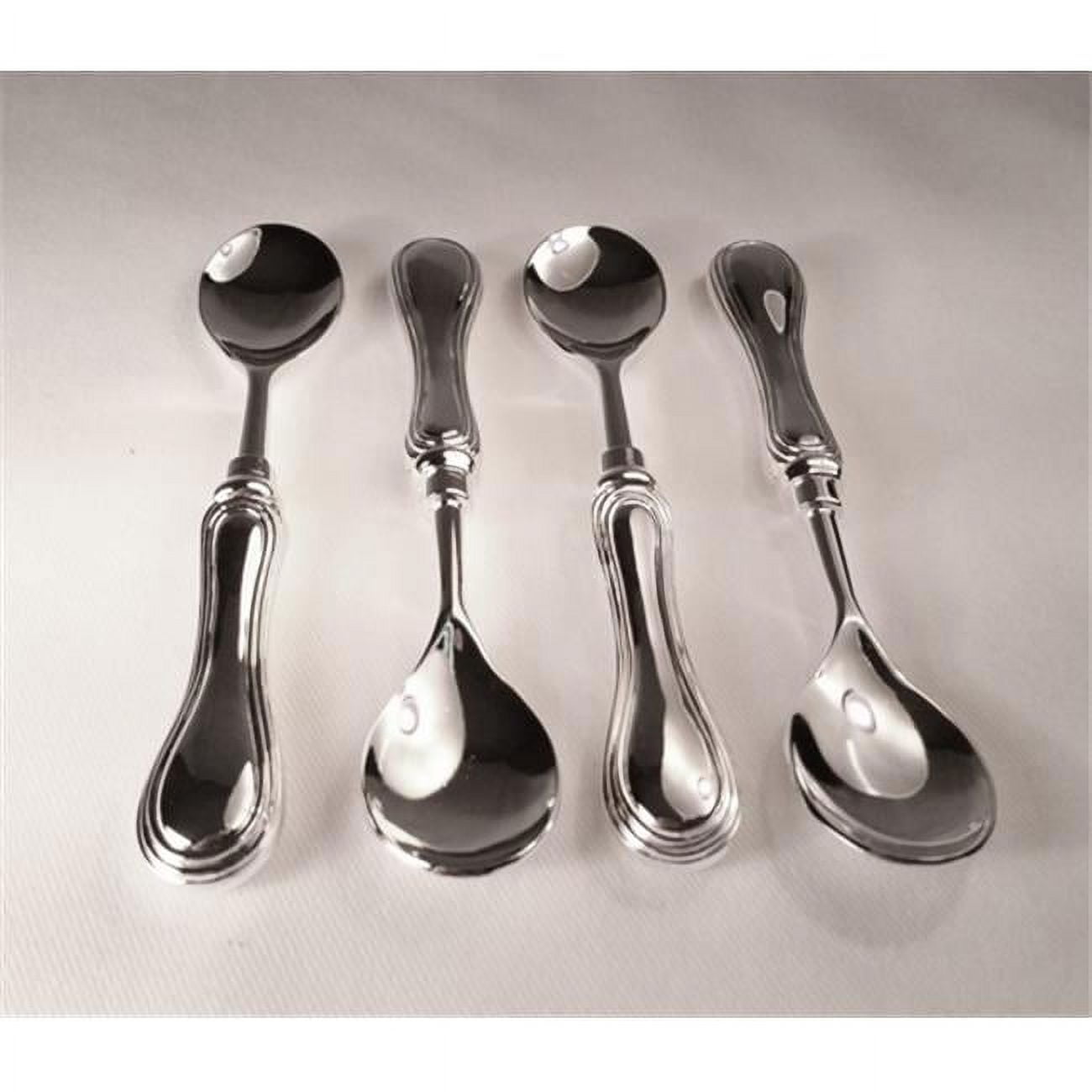 Elegance Silver Plate Rim Spoons, 5.25 in. - Set of 4 - Walmart.com
