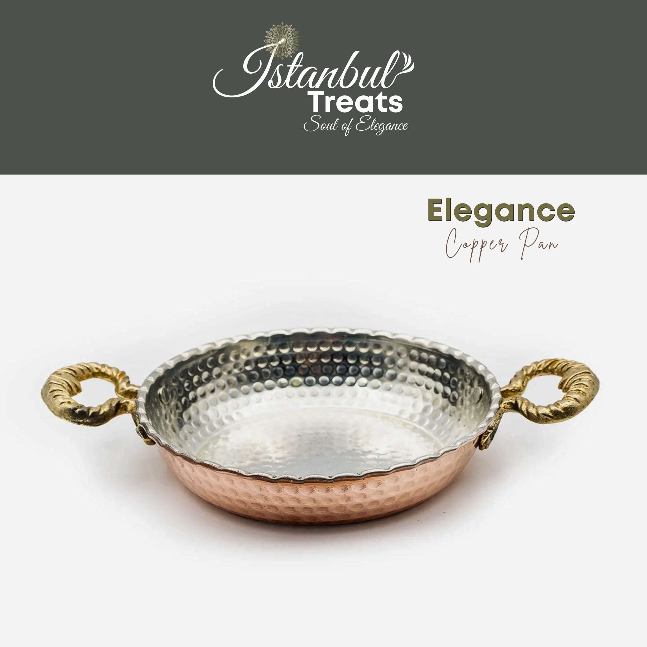 Elegance Thick Copper Pan - 5.5 inch (14 cm) | 100% Handcrafted Solid ...