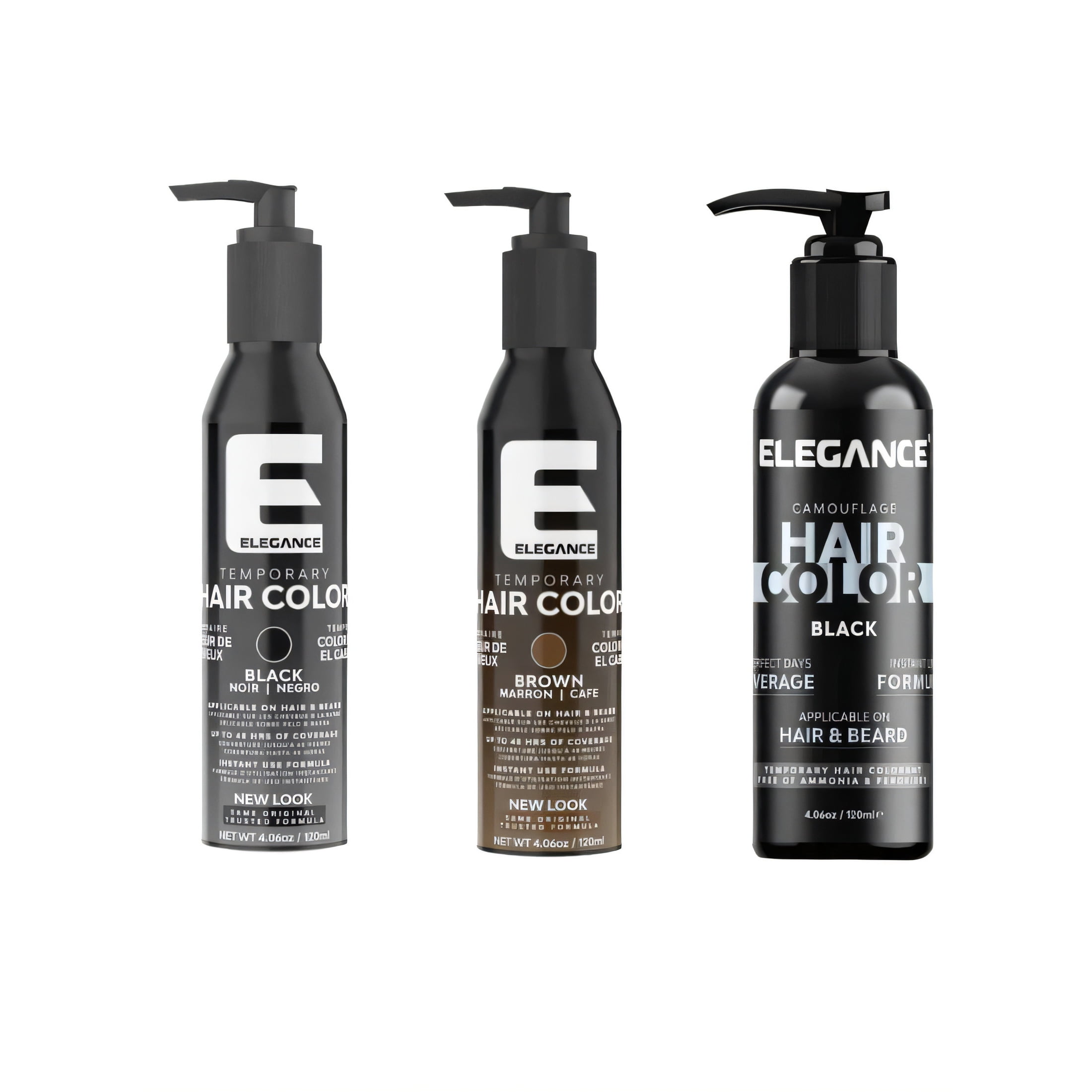 Elegance Usa Elegance Temporary Hair Color 120ml - Brown - Walmart.com