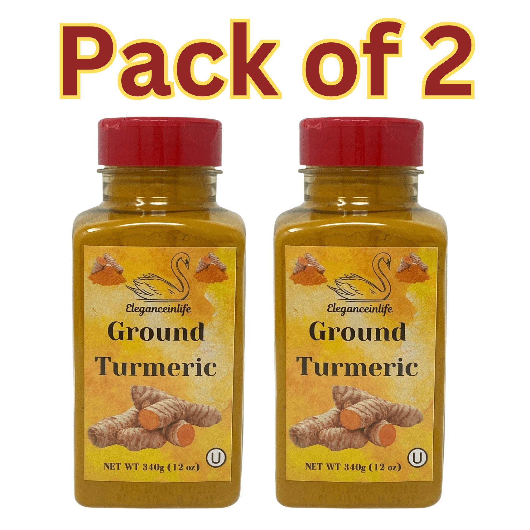 Eleganceinlife Ground Turmeric, 12 oz (340g), 100% Pure Turmeric ...