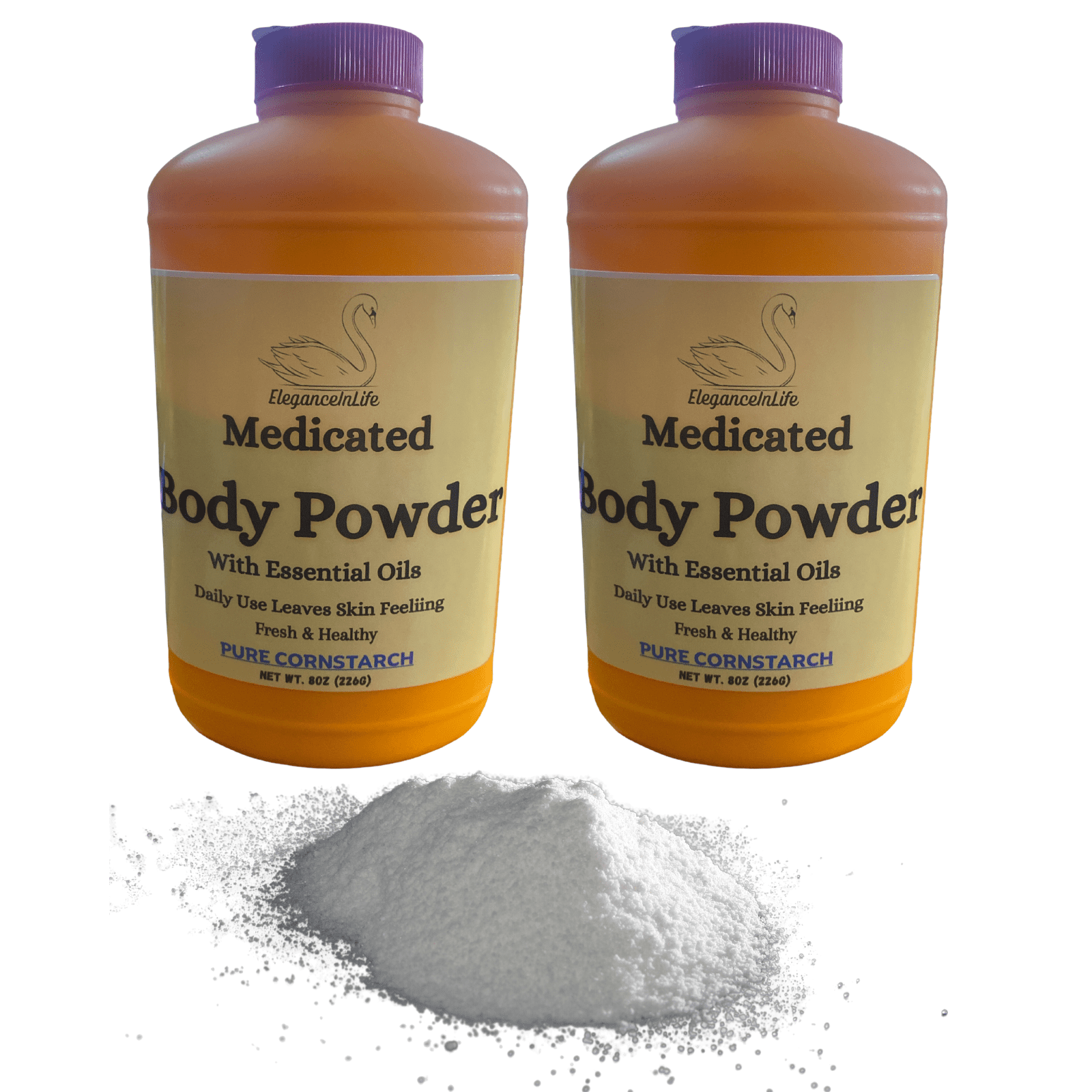 Eleganceinlife Medicated Body Powder With Essential Oils Pure ...