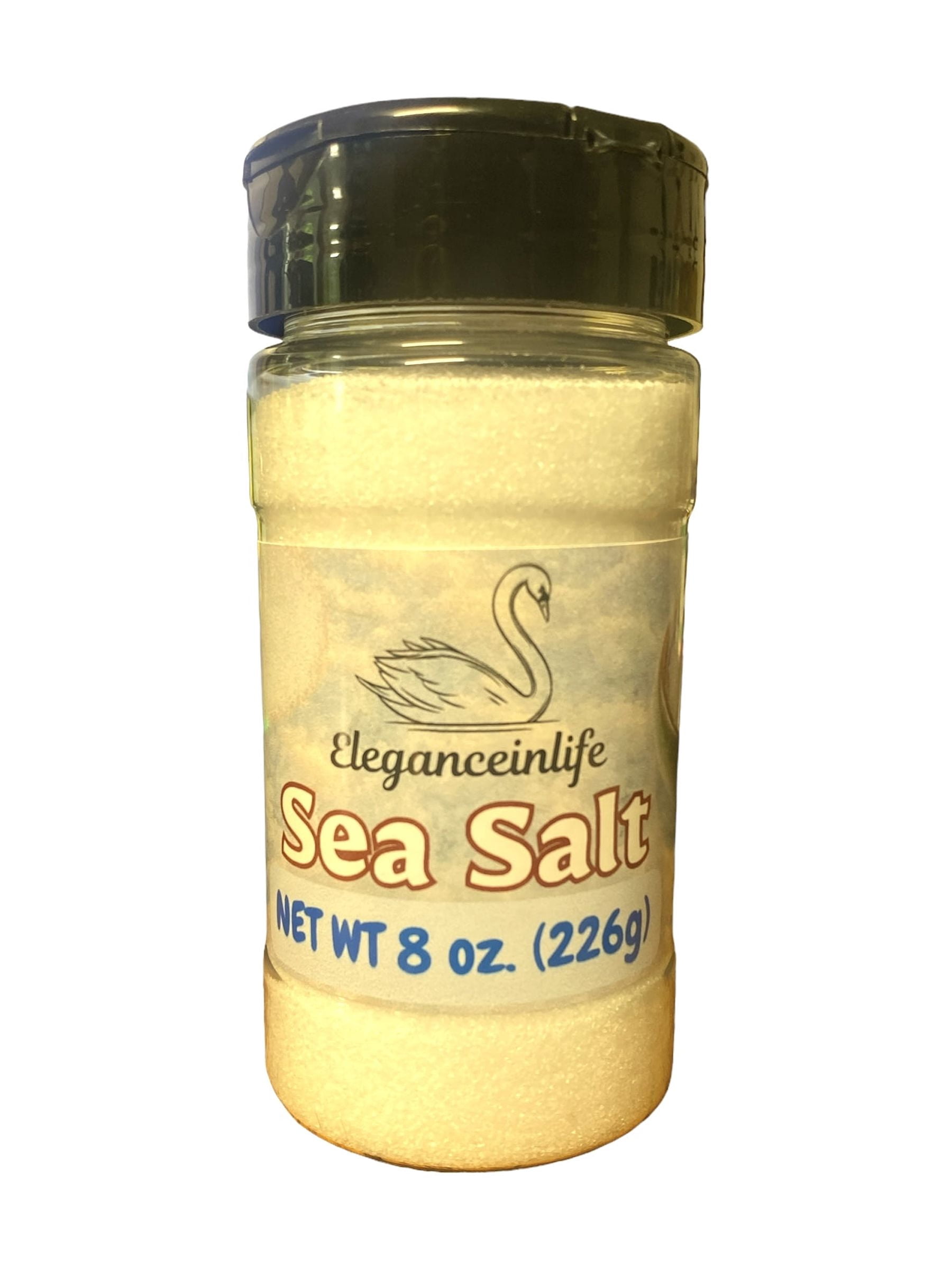 Eleganceinlife Sea Salt - Net WT 8 oz. (226g) Packed in the USA, Gluten ...