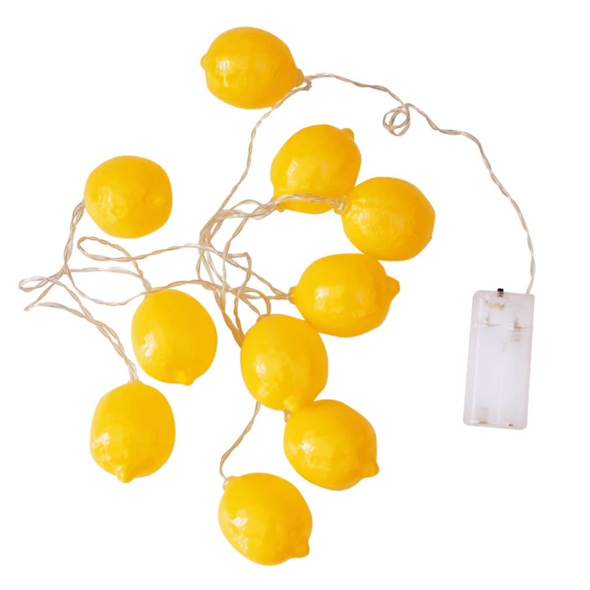Elegani 10 LED Lemon String Lights – Warm White Indoor Outdoor Décor for Windows, Trees ...