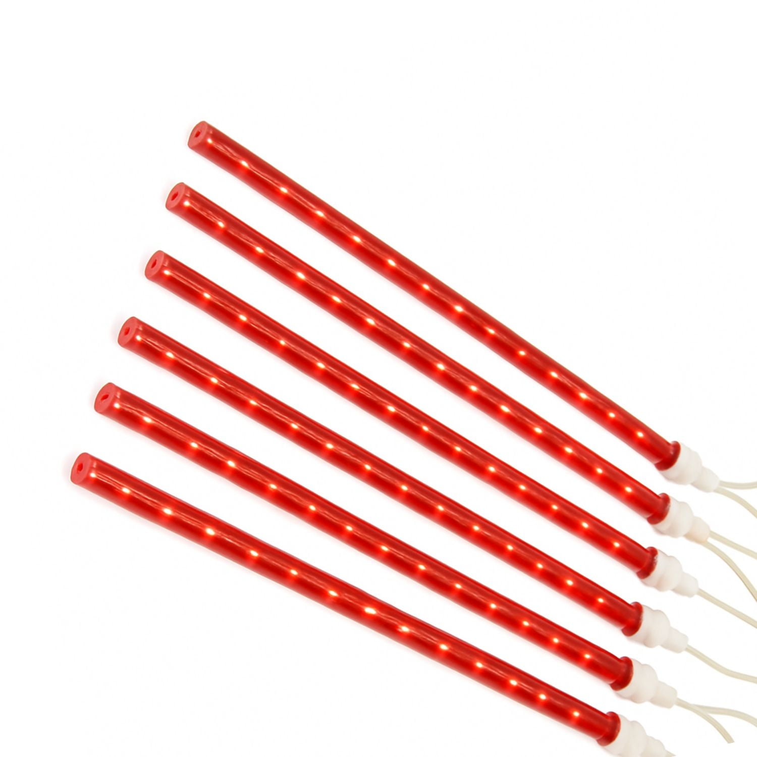 Elegani 8-Tube 50cm Red Snowfall LED Meteor Lights – 8ft Plug-In, 240 ...