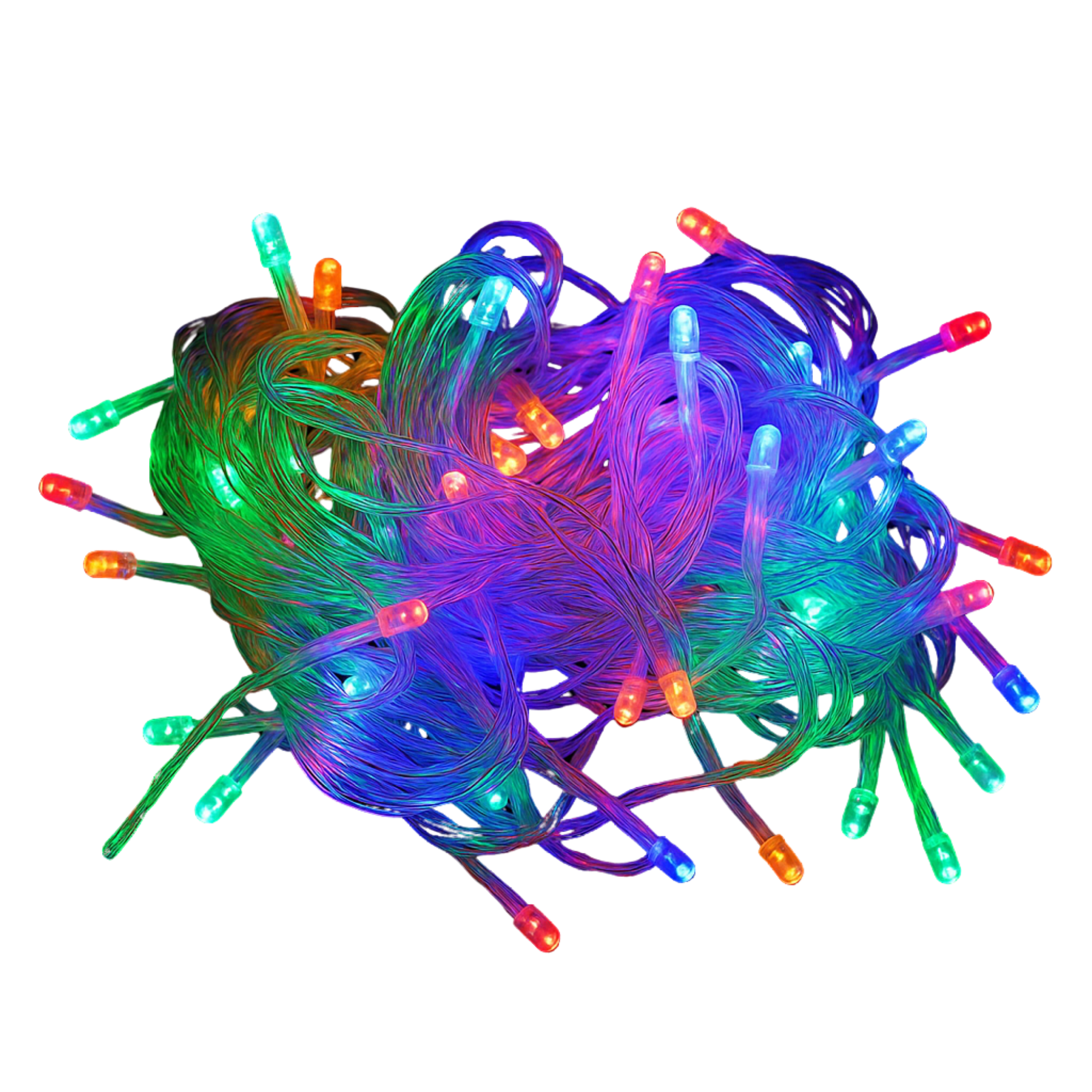 Elegani 100 LED String Multi Color Lights with Flexible Clear Wire ...