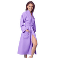 Elegani Long Waffle Cotton Kimono Bathrobe for Women, Lavender (SM ...