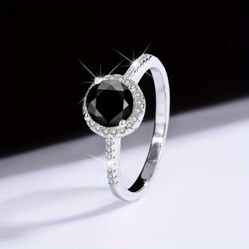 Elegant 1-2 Carat Moissanite Ring in 925 Sterling Silvery - Vintage ...
