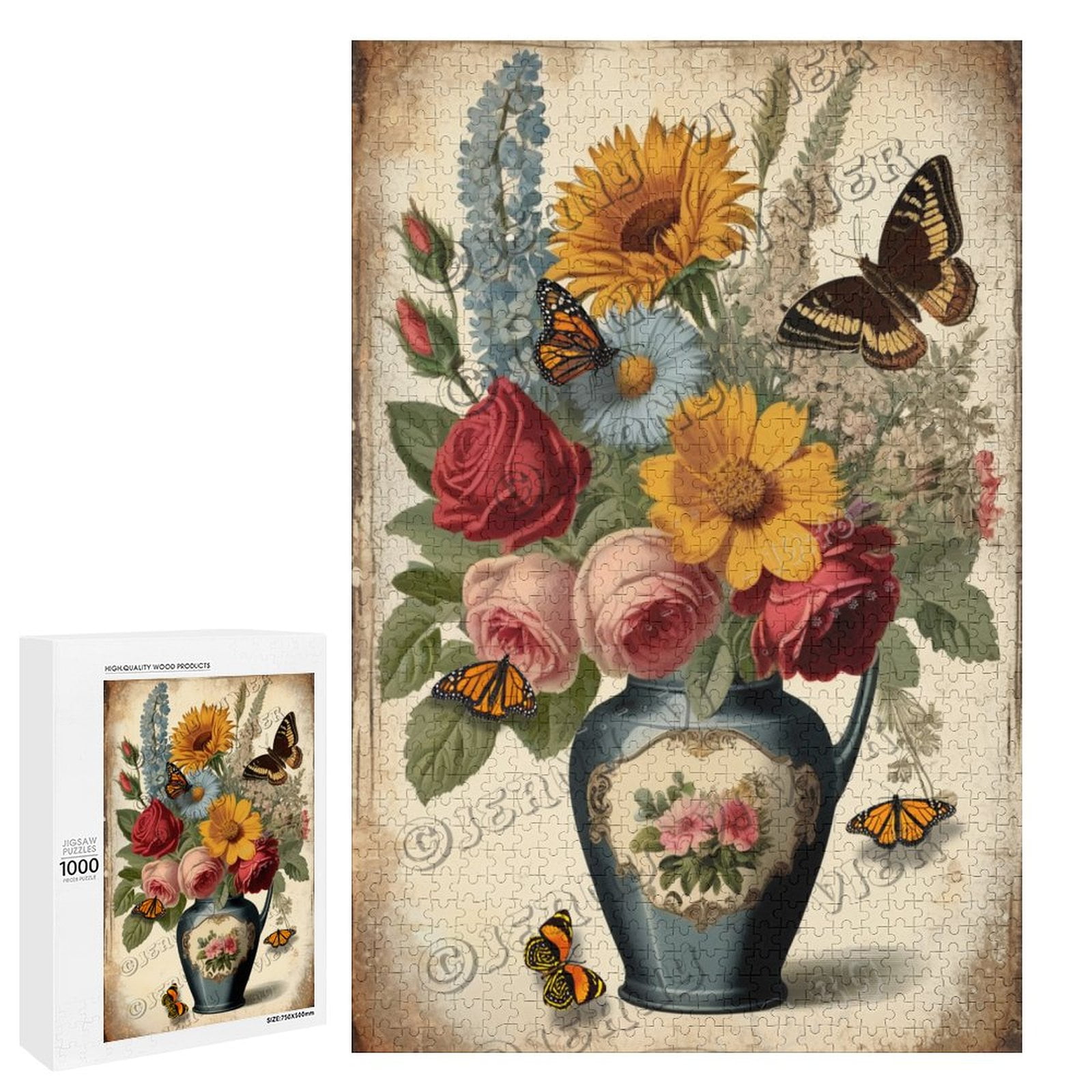Elegant 1000 Piece Wooden Jigsaw Puzzle for Adults - French Style ...