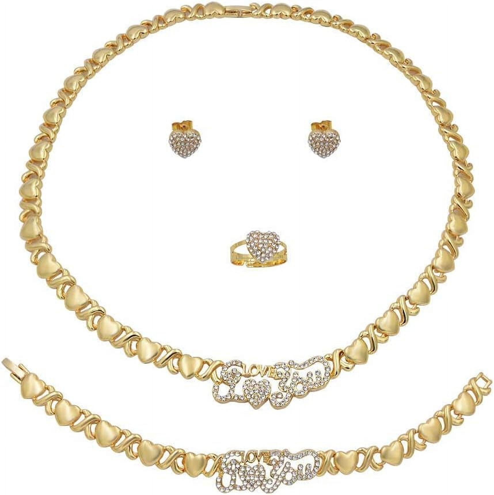 Elegant 14K Gold Filled Jewelry Sets for Women - Necklace, Earrings ...