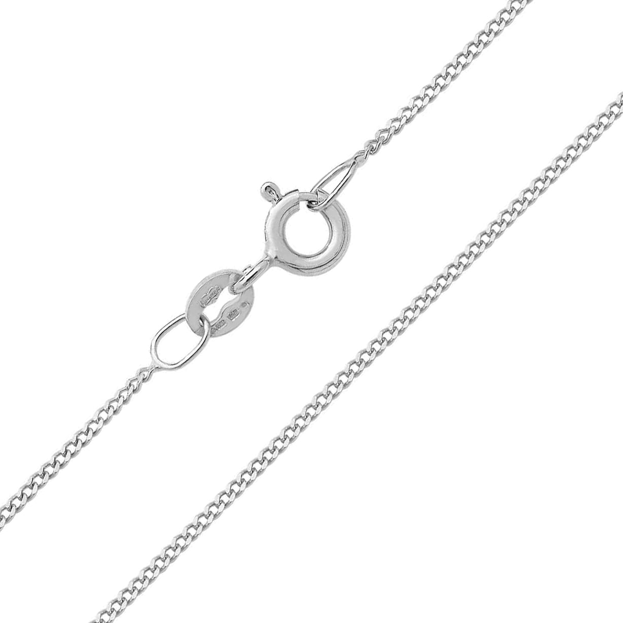 Elegant 18k White Gold Women Curb Chain - 16 inch - Walmart.com