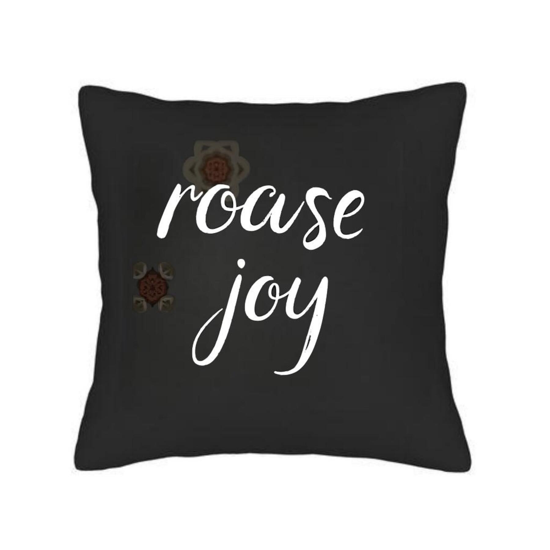 Elegant 18x18 Throw Pillow Covers Set of 2 - Black Background with ...