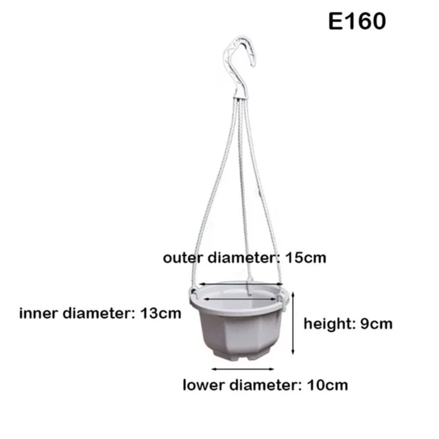 1PCS Hanging Flower Pot Chain Plant Basket Plant Holder Hanging Balcony ...
