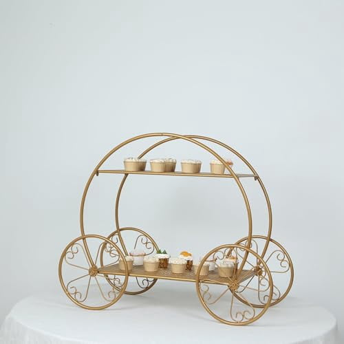 Elegant 2-Tier Cinderella Carriage Cake Stand - A Magical Touch for ...