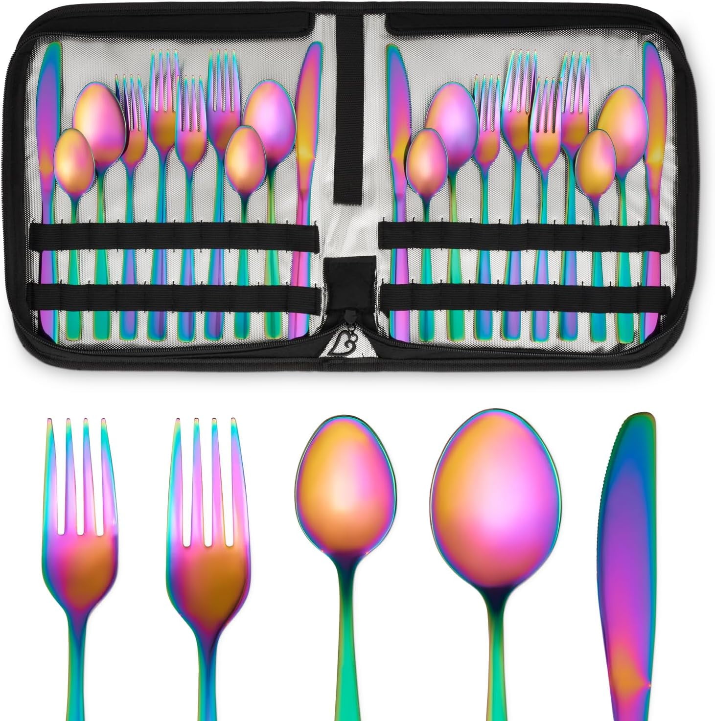 Elegant 20-Piece Stainless Steel Kitchen Flatware Set - All-Purpose ...