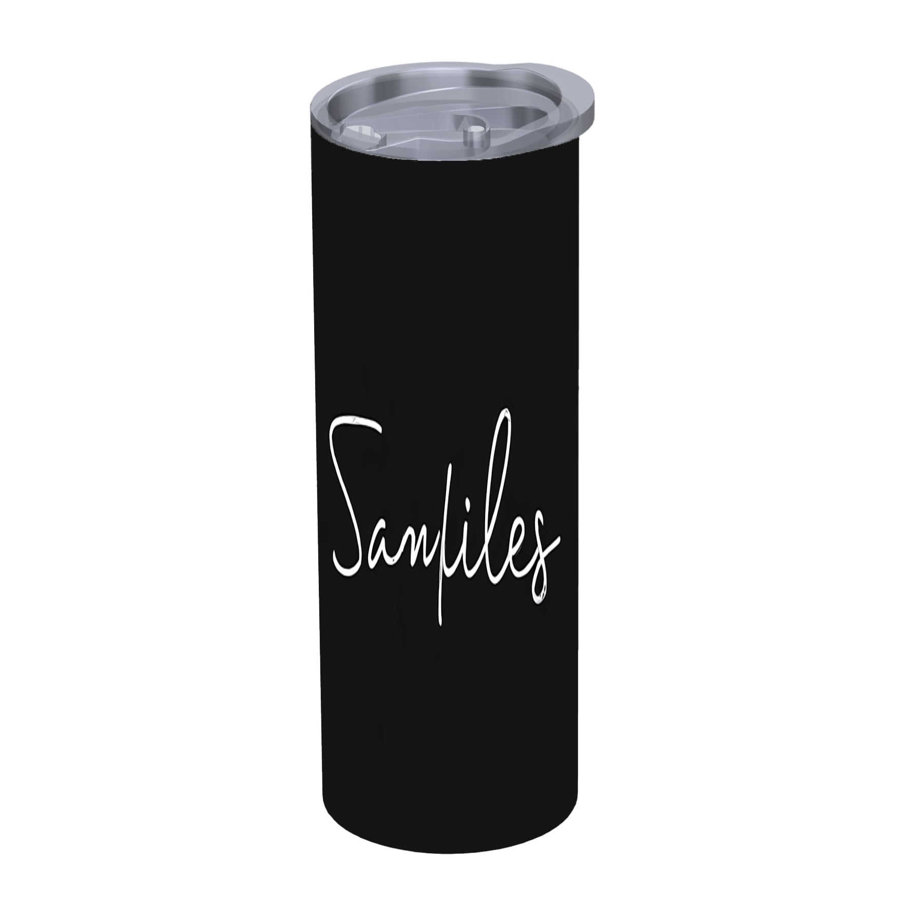 Elegant 20 oz Black Stainless Steel Insulated Tumbler with Silver Lid ...