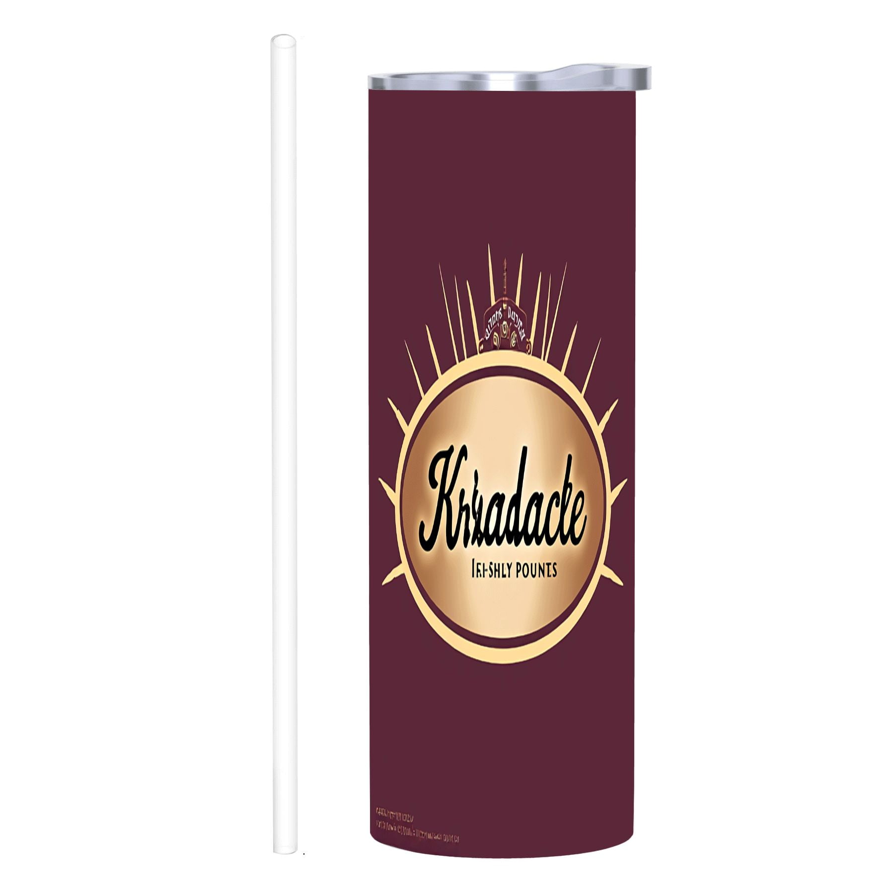 Elegant 20 oz Stainless Steel Insulated Tumbler with Maroon Finish ...