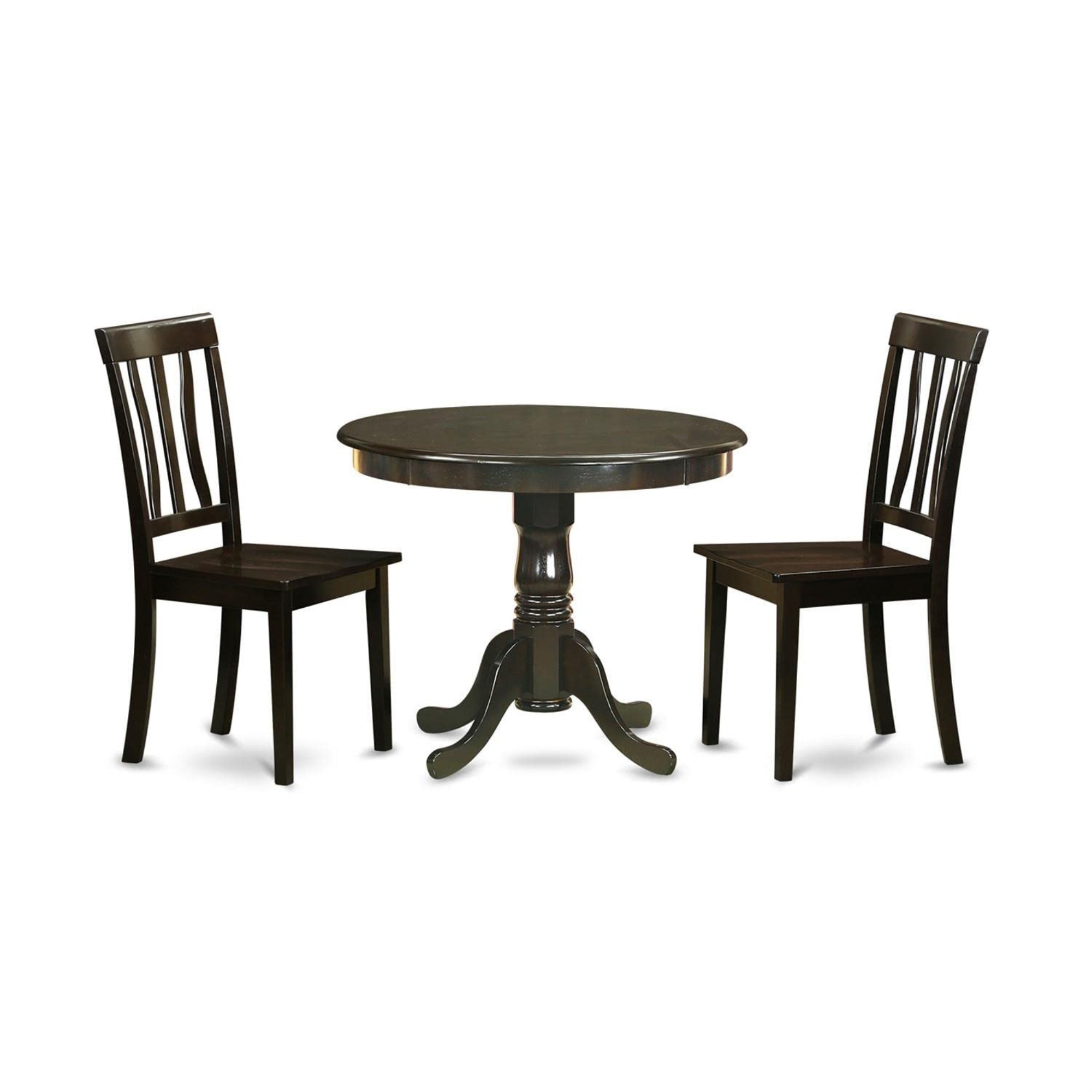 Elegant 3-Piece Dining Set: Round Table & Stylish Chairs | 36" Diameter ...