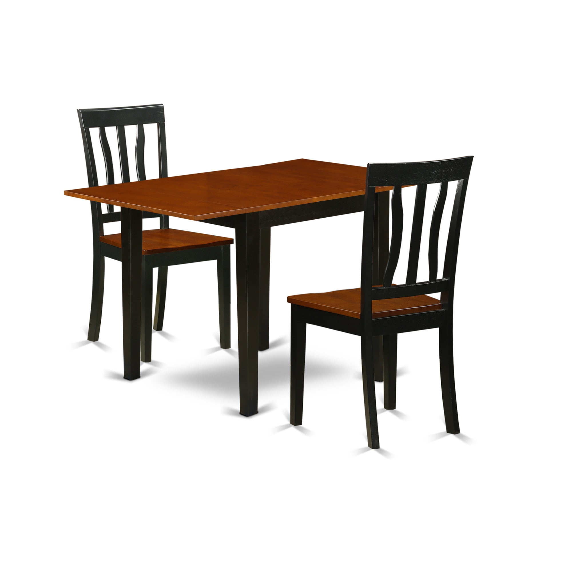 Elegant 3-Piece Dining Table Set - Wooden Chairs & Modern Table ...