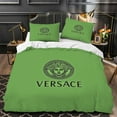 Elegant 3-Piece Duvet Cover Set Design Green Bedspread & Matching ...